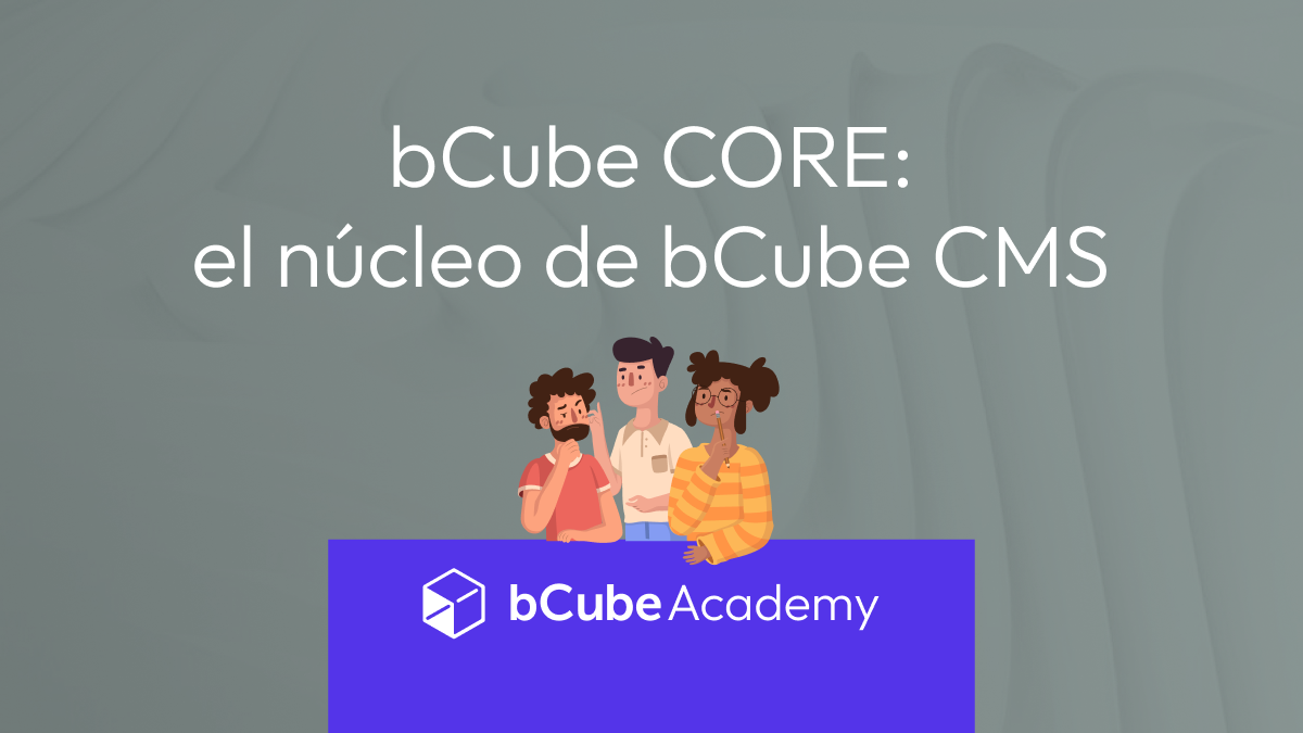 bCube CORE: el núcleo central de bCube CMS